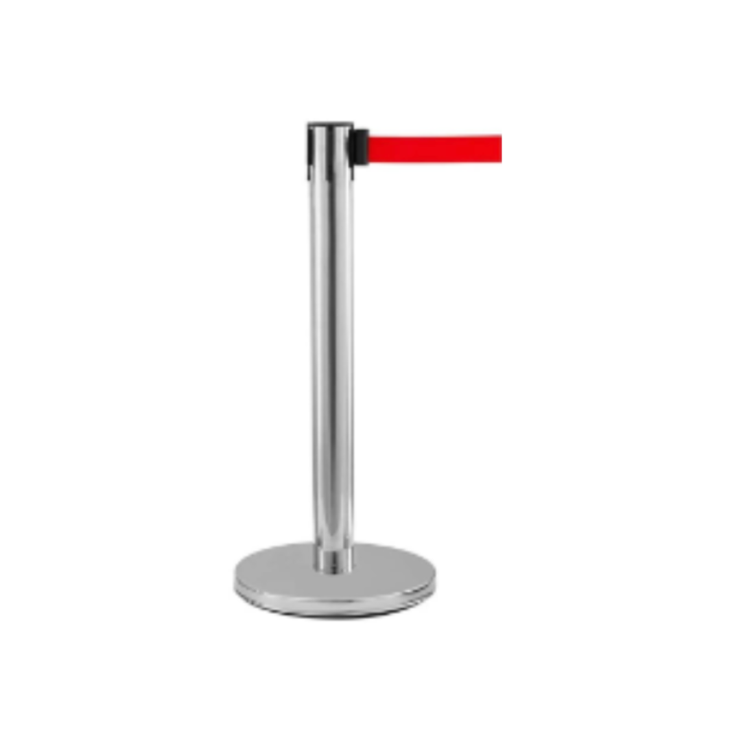Stanchion Post With Retractable Belt (Stainless Steel) – Sonyoba Marketing